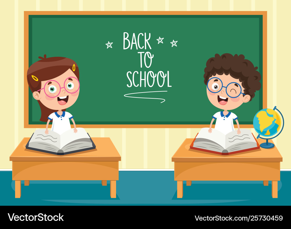 Cartoon students Royalty Free Vector Image - VectorStock