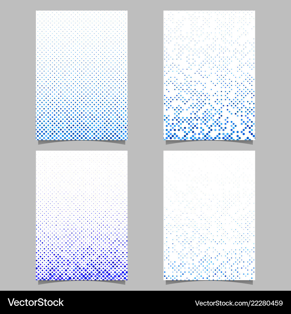 Color dot pattern flyer design set - document Vector Image