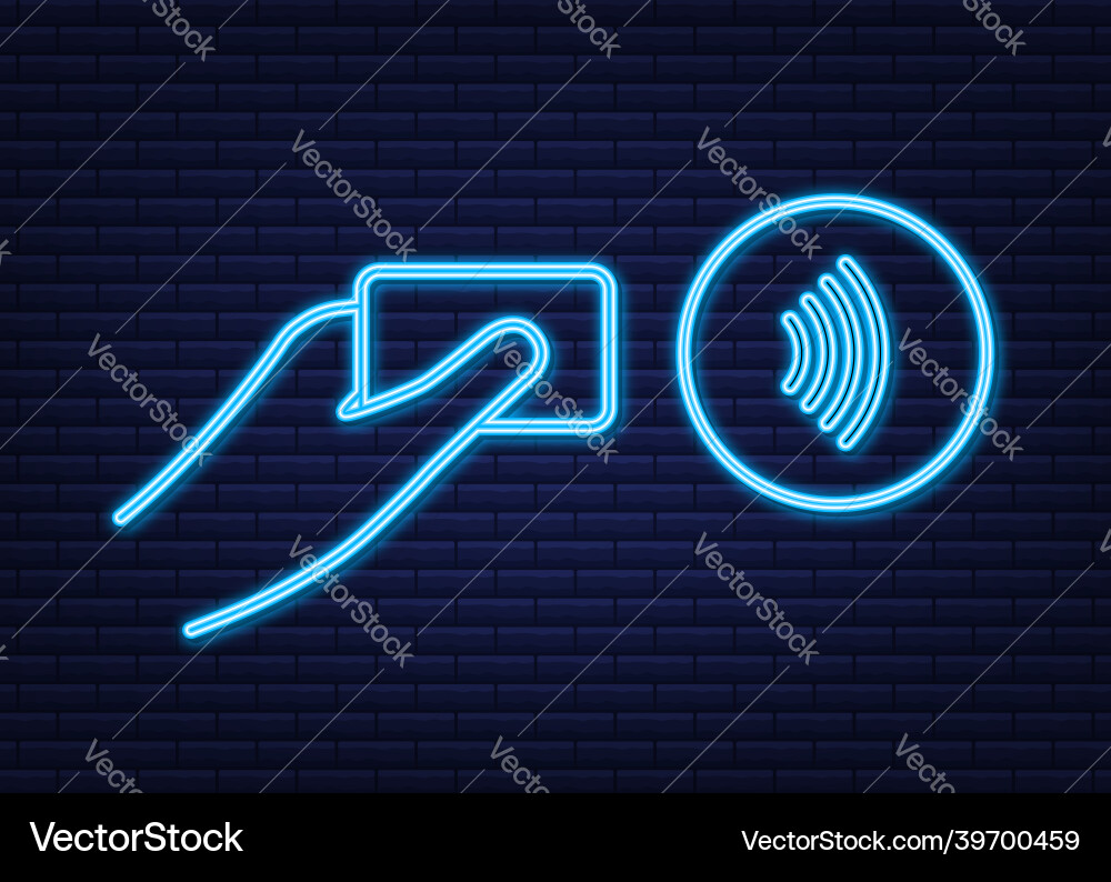 Contactless wireless pay sign logo nfc technology Vector Image