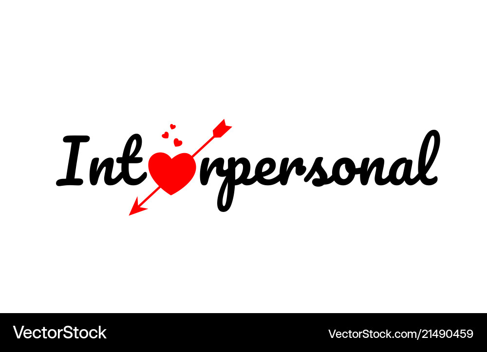 Interpersonal word text typography design logo Vector Image