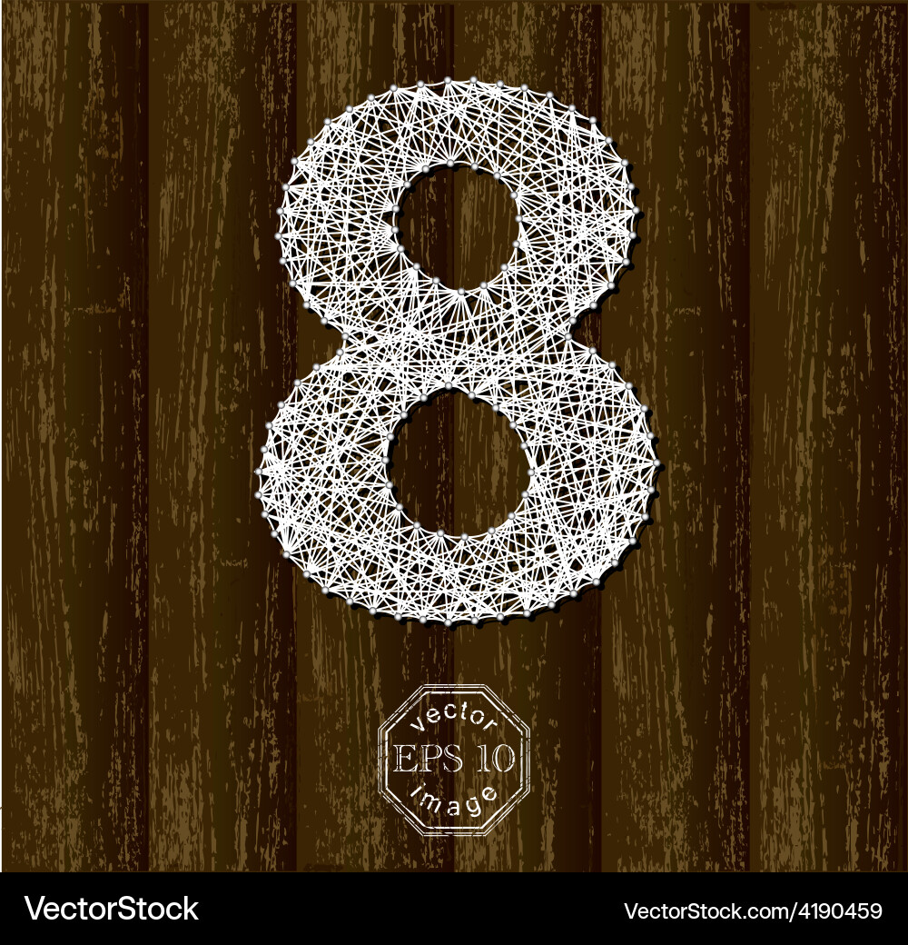 Number eight Royalty Free Vector Image - VectorStock