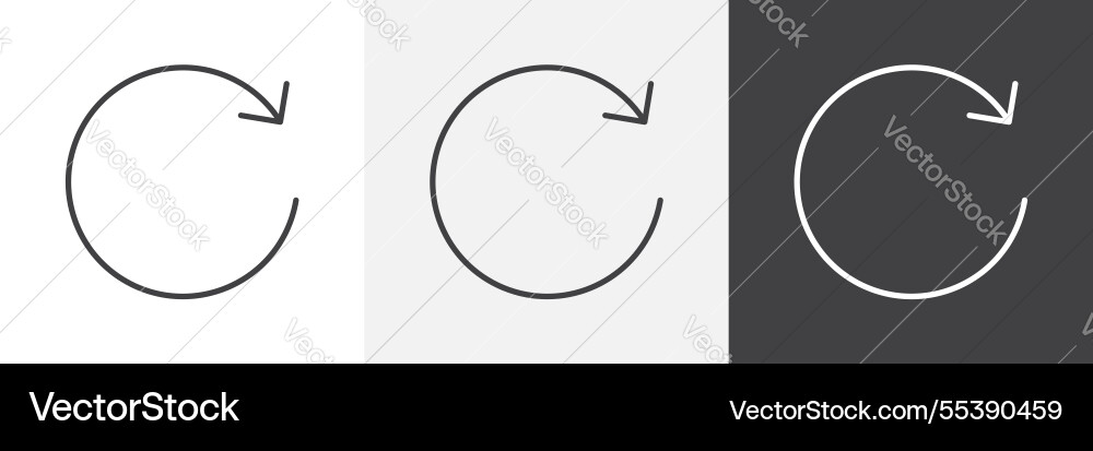 Rotate right icons graphics pack Royalty Free Vector Image