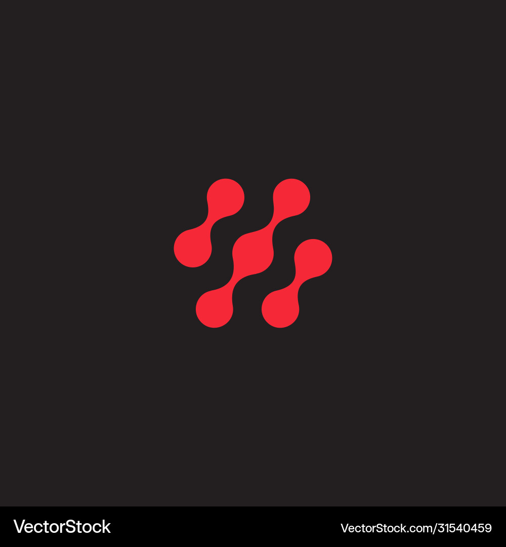 Scientific innovation logo molecules connections Vector Image