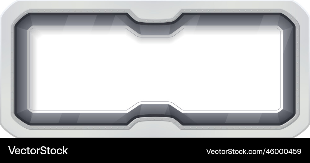 Silver horizontal window composition Royalty Free Vector