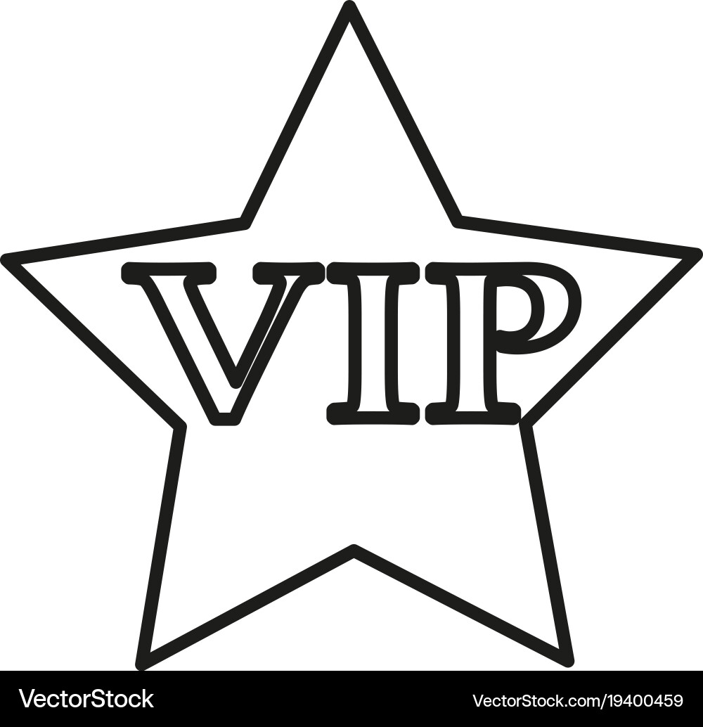 Vip star icon Royalty Free Vector Image - VectorStock