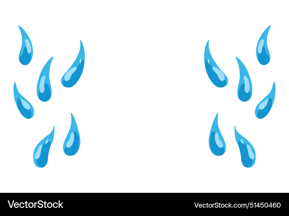 Cartoon tear drops icon sorrow cry streams Vector Image
