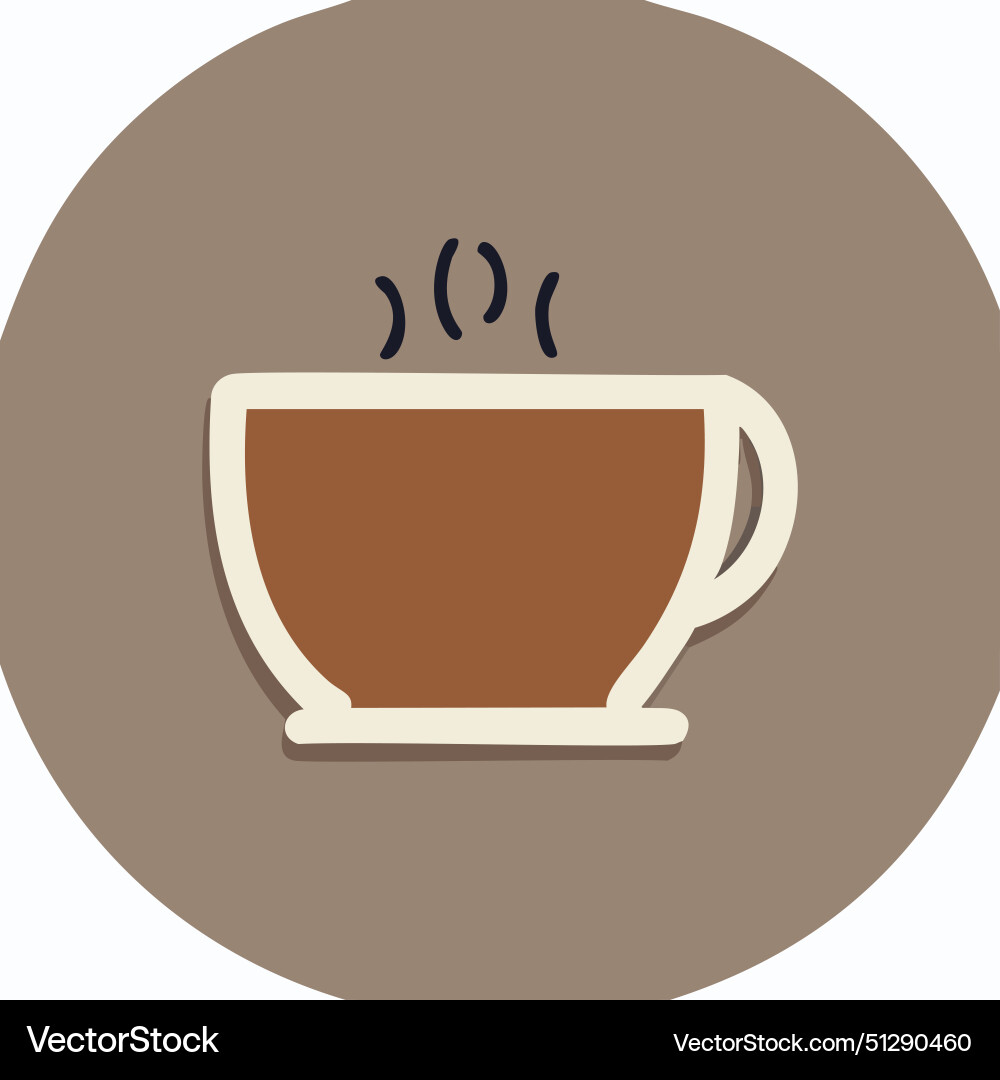 Drink coffee icon on the white background flat Vector Image
