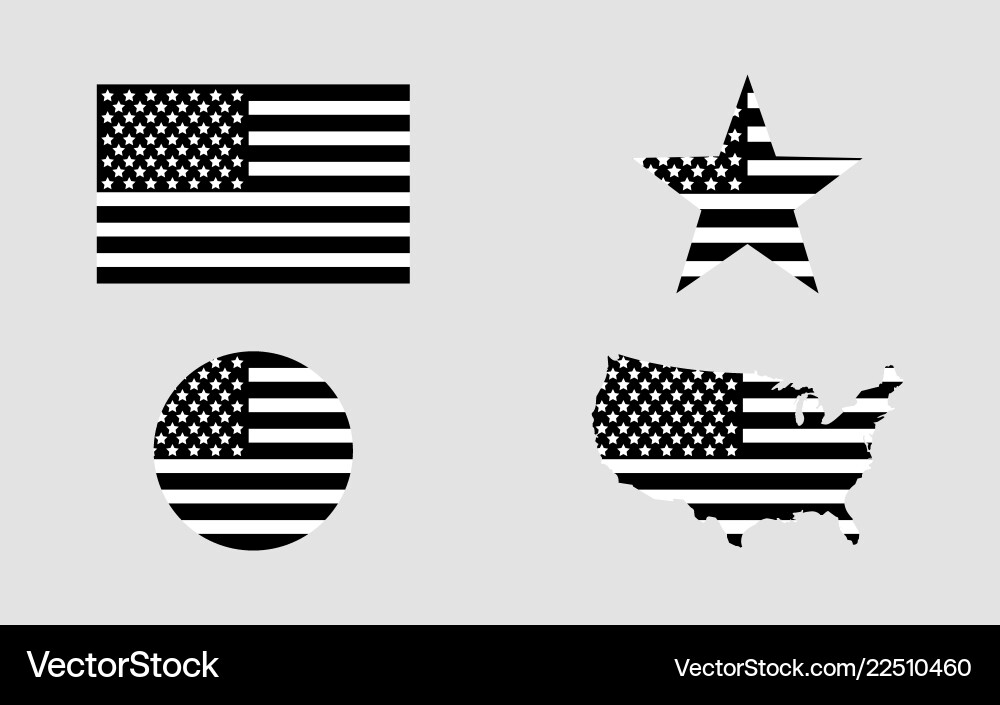 Flag usa star map american Royalty Free Vector Image