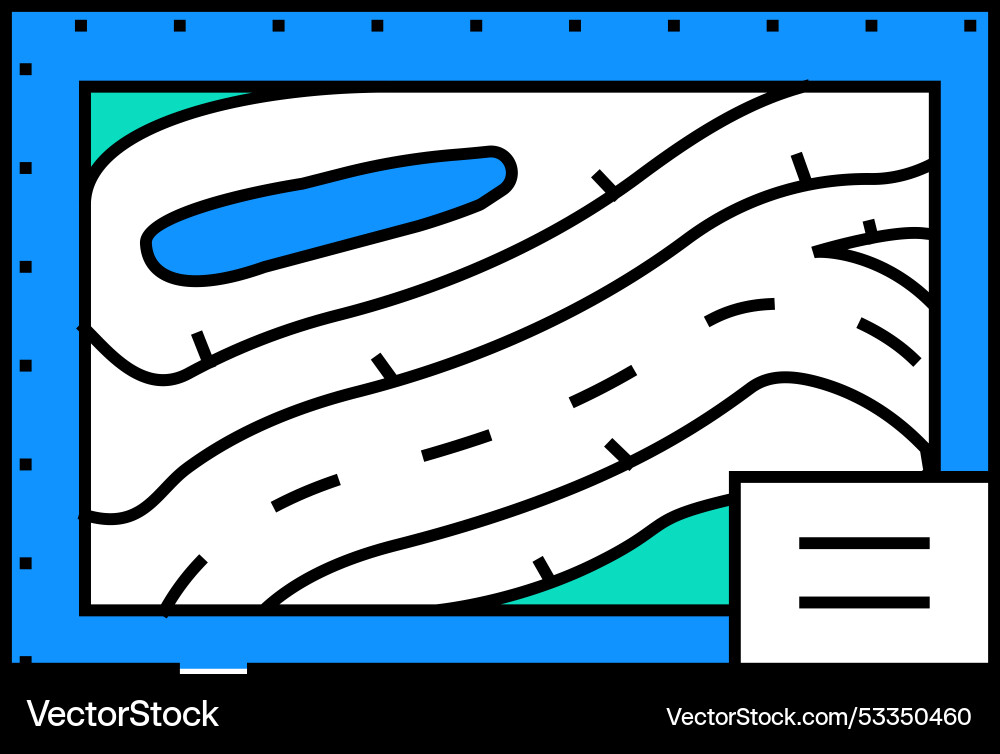 Geologic mapping mining icon color Royalty Free Vector Image