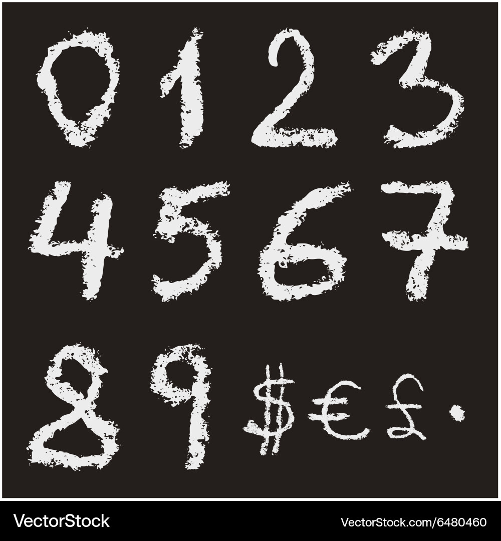 Chalk Numbers Font