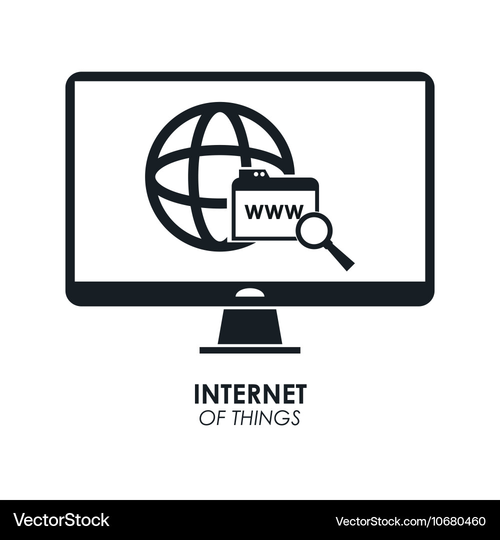 Internet of things and media design Royalty Free Vector