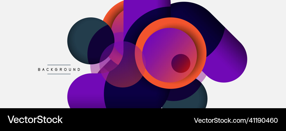 Round shapes circles minimal geometric Royalty Free Vector