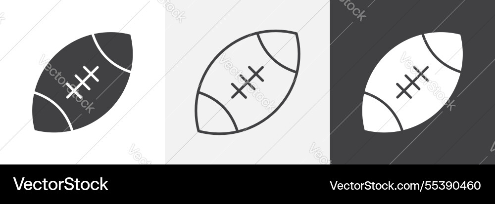 Rugby icons graphics pack Royalty Free Vector Image