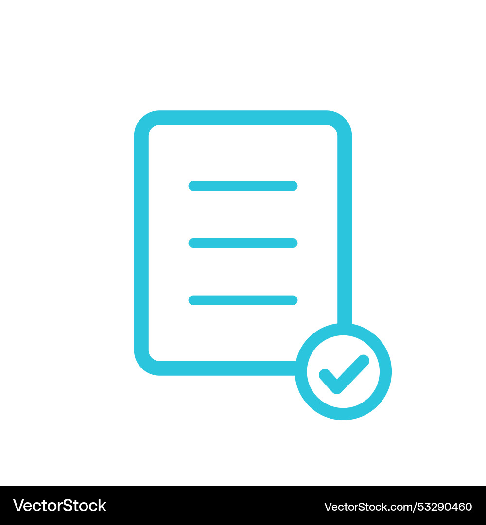 Test exam icon isolated on white background Vector Image