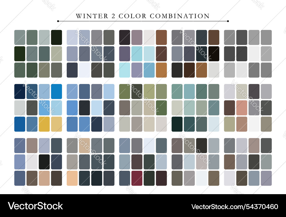 Trend color palette guide template fit Royalty Free Vector