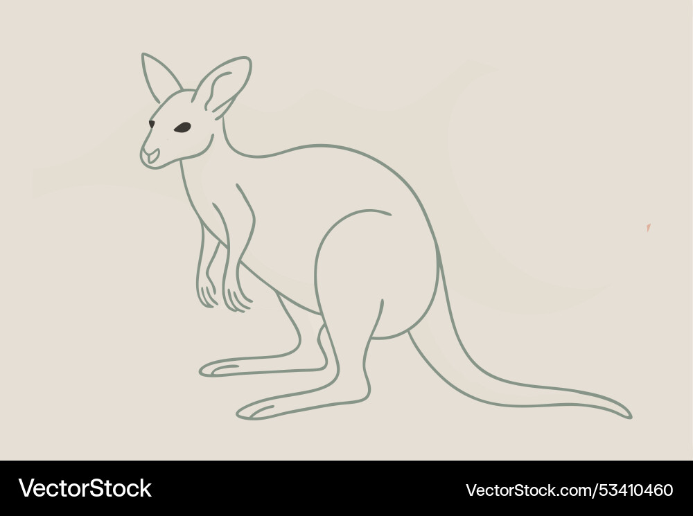Wallaby 3 Royalty Free Vector Image - VectorStock