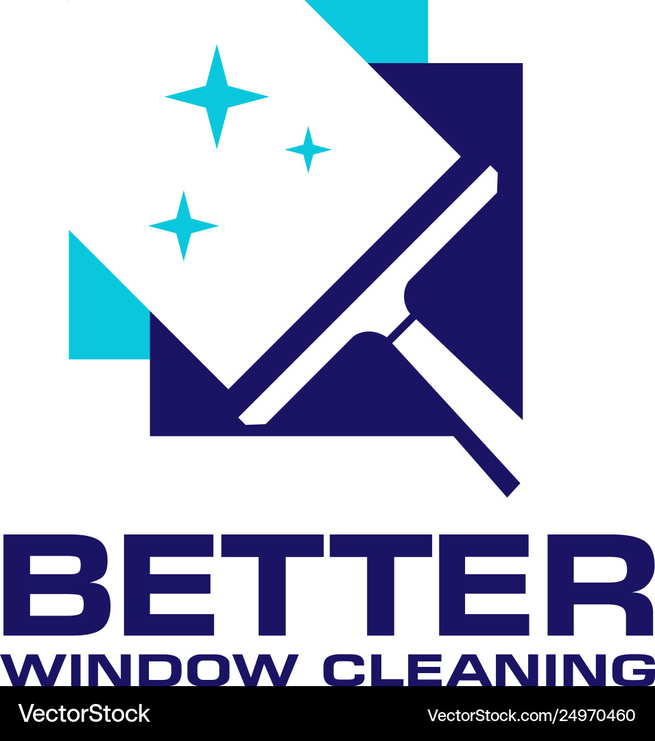Window Cleaning Logo - Professional Wash Vector Image