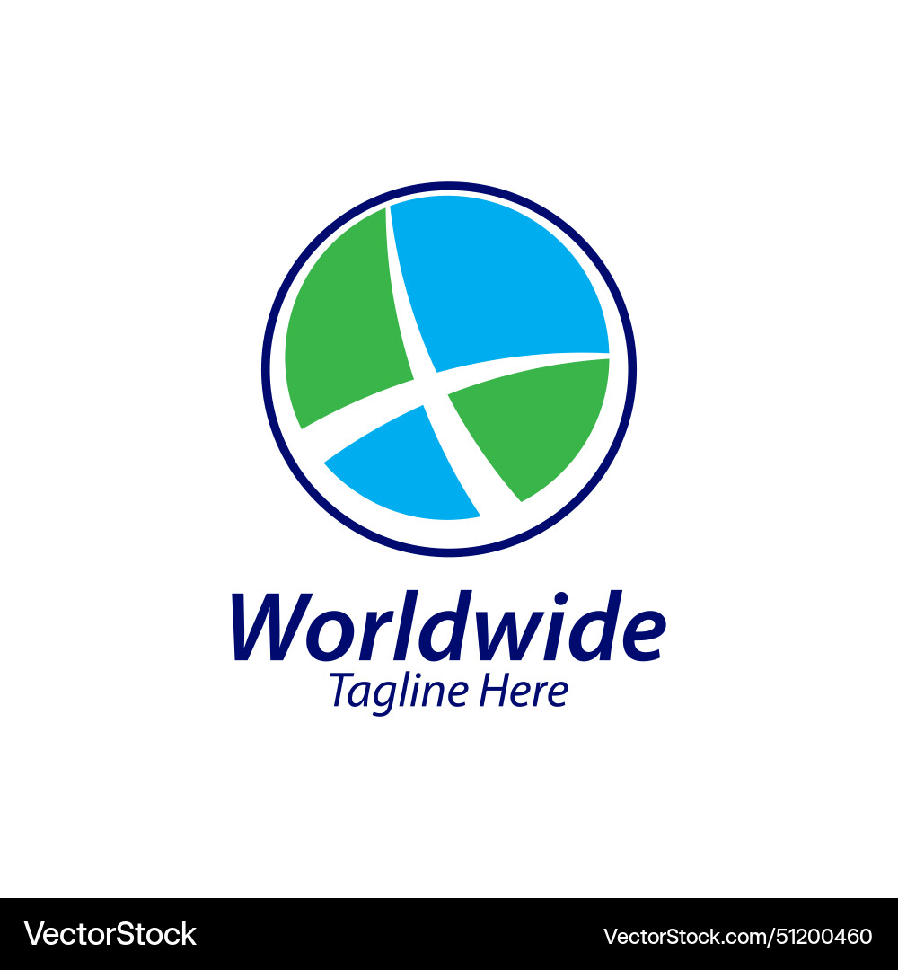 Worldwide logo design template Royalty Free Vector Image