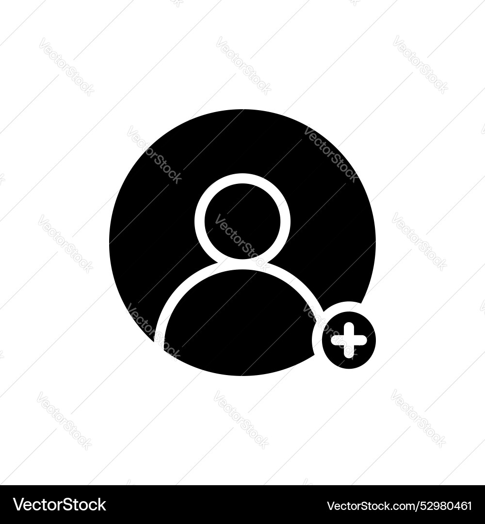 Add a new user icon set account plus member Vector Image