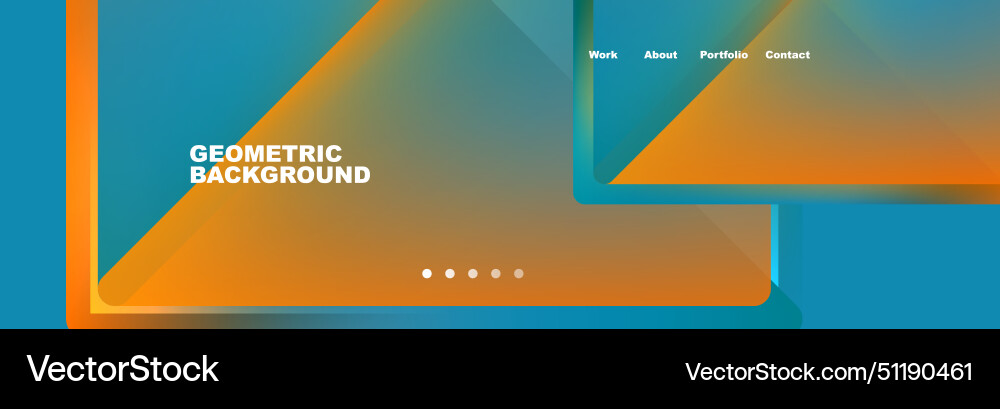 Colorful geometric pattern with orange and blue Vector Image