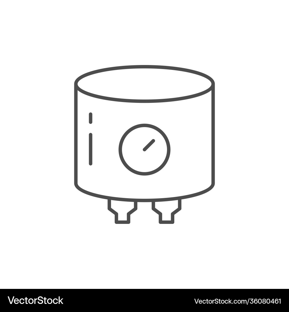 Heating boiler line outline icon Royalty Free Vector Image
