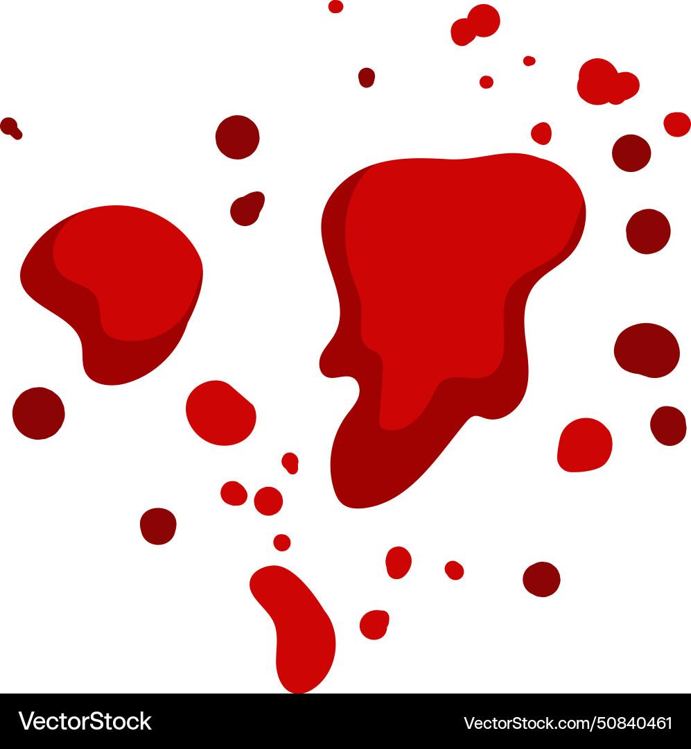 Horror blood splatter cartoon Royalty Free Vector Image