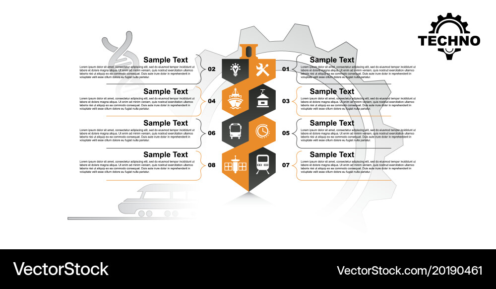 Infographic technology abstract background Vector Image