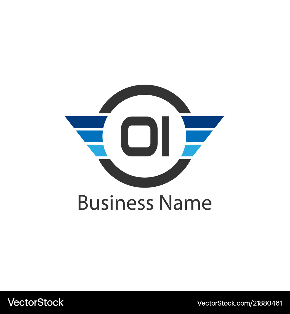 Initial letter oi logo template design Royalty Free Vector