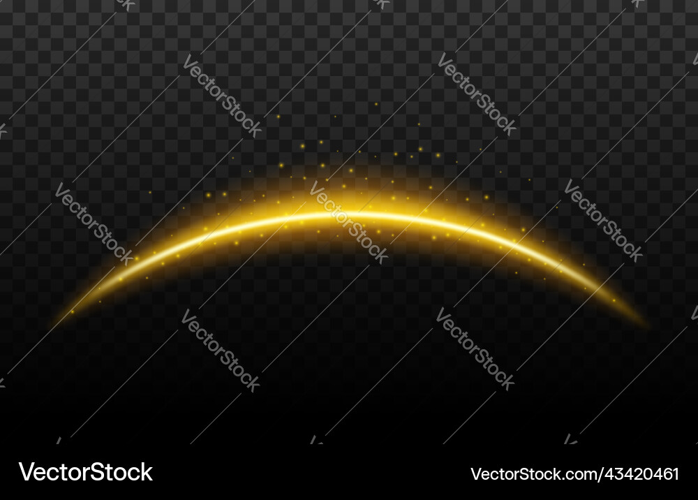 Magic arc light effect of curved beam Royalty Free Vector