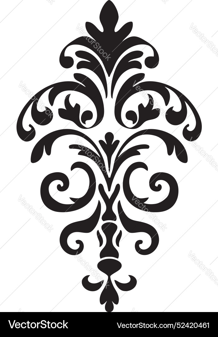 Opulent detailing filigree logo design victorian Vector Image