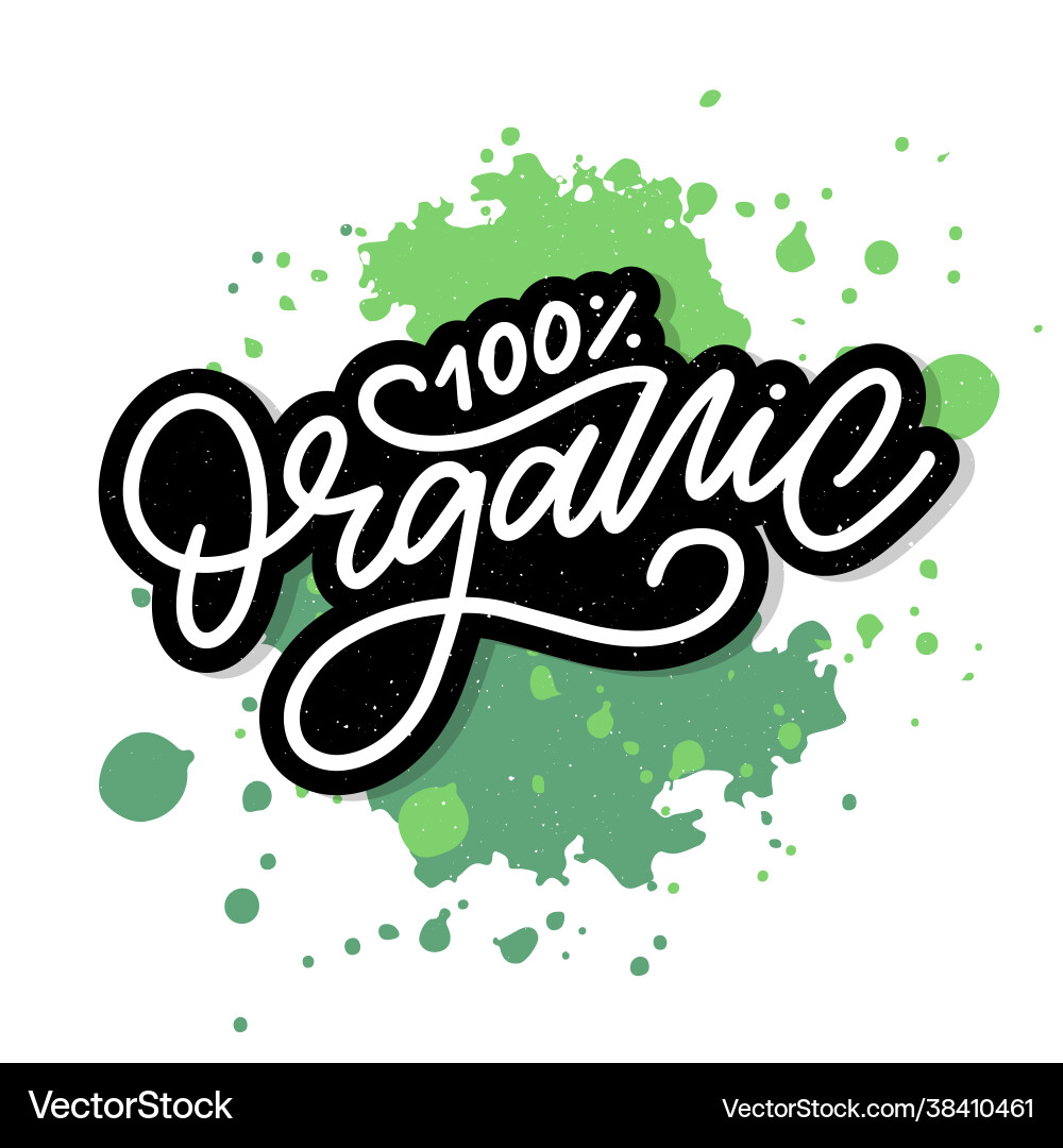 Organic brush lettering hand drawn word Royalty Free Vector