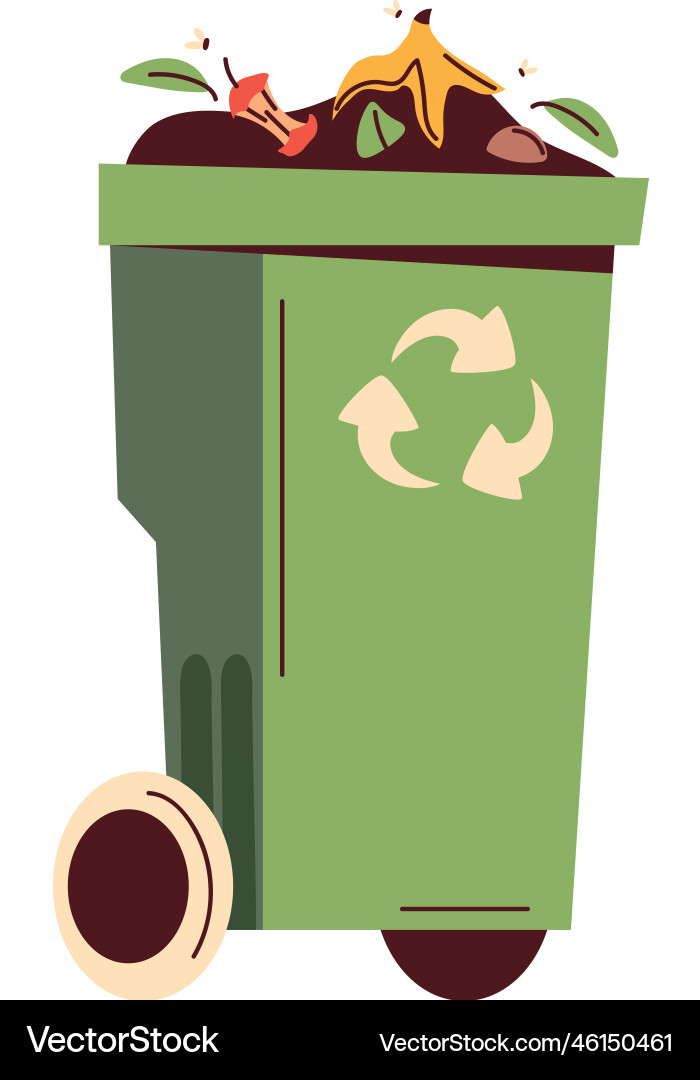 Recycle bin ecological sustainability Royalty Free Vector