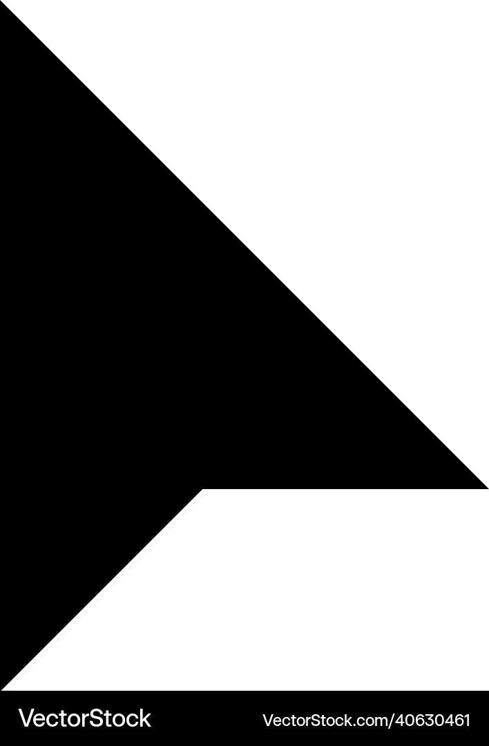 Sharp triangle arrowhead icon black web pointer Vector Image