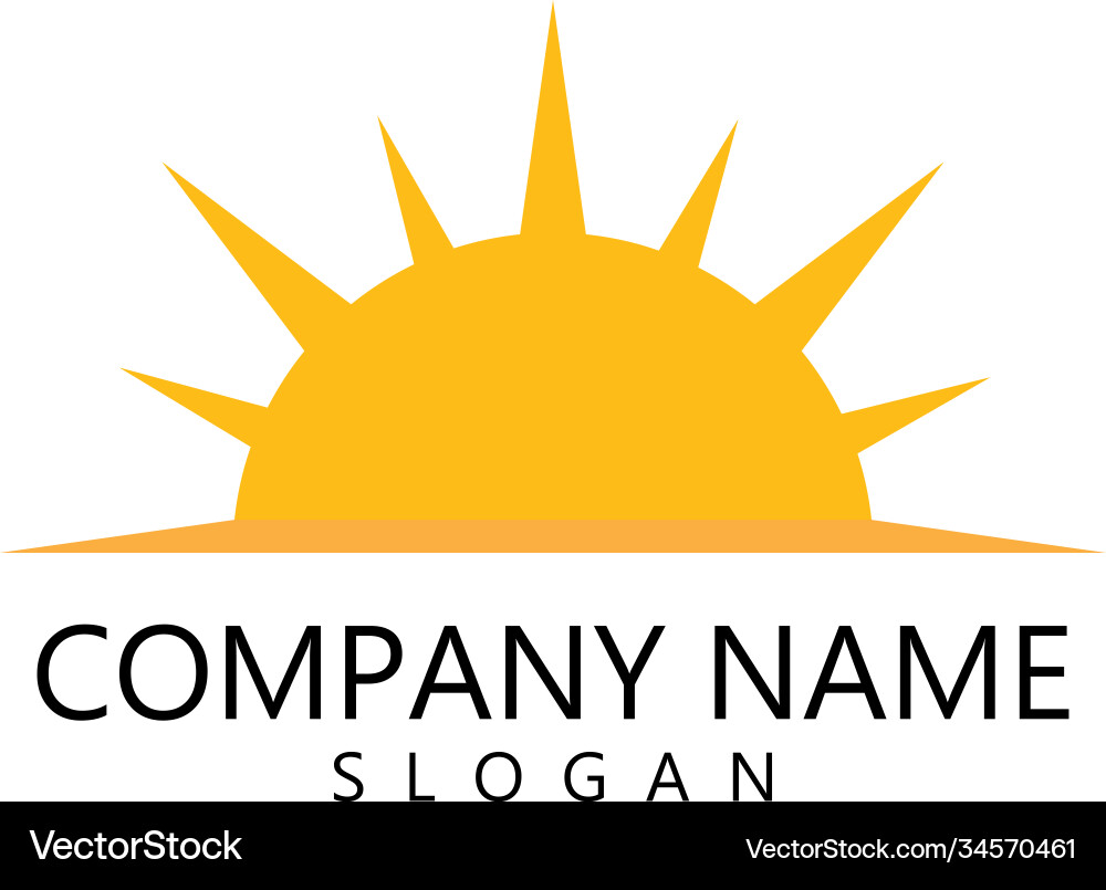 Sun logo Royalty Free Vector Image - VectorStock