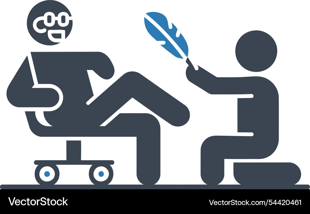 Tickling chair scene icon Royalty Free Vector Image