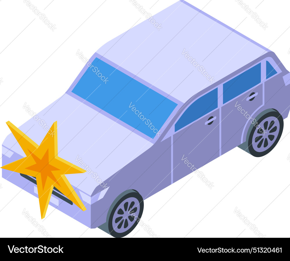 Vibrant isometric of a car Royalty Free Vector Image