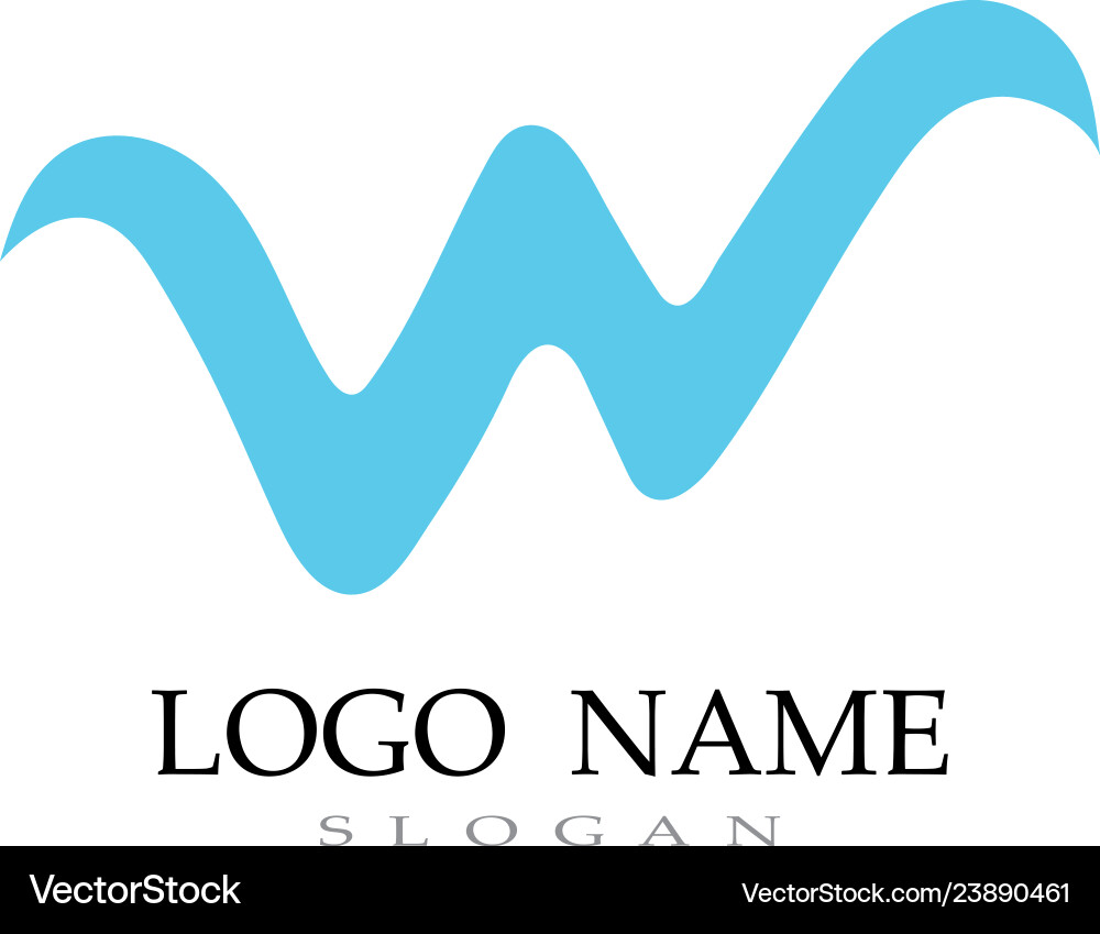 W logo and symbol business Royalty Free Vector Image