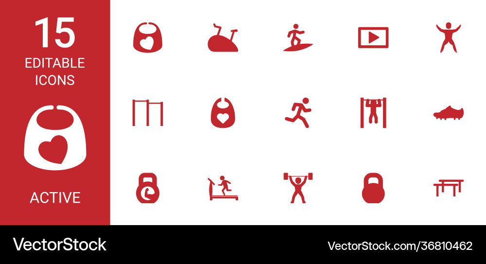 Aktive Icons Lizenzfreies Vektorbild - VectorStock