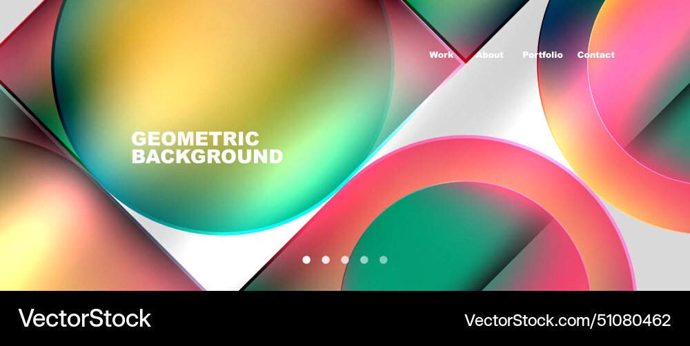 Colorful geometric pattern with circles and Vector Image