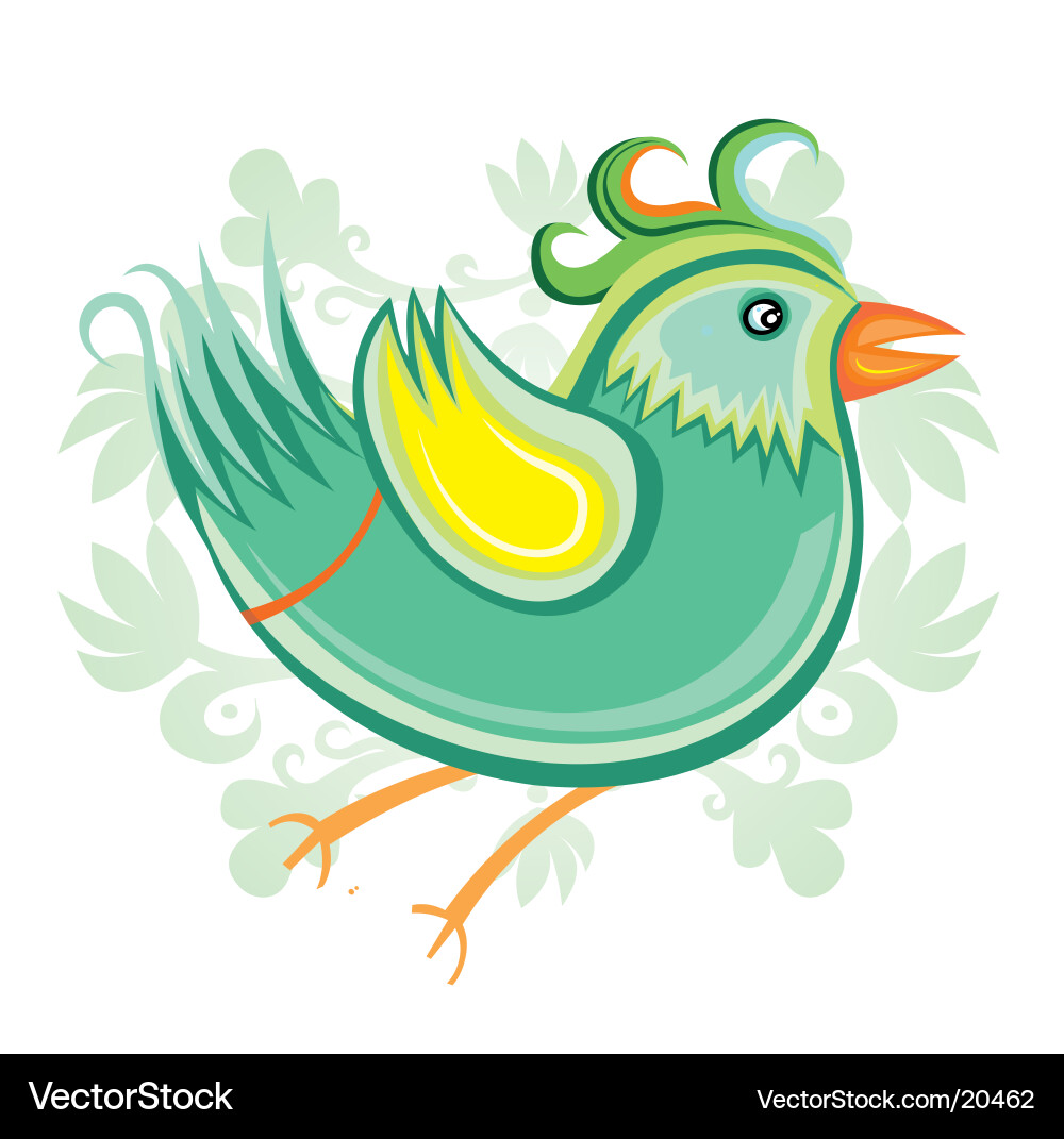 Cute summer bird Royalty Free Vector Image - VectorStock