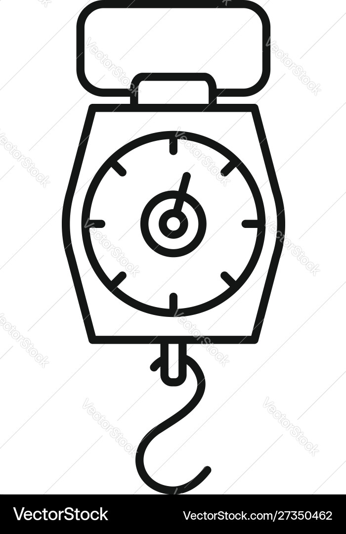 Hand hook scales icon outline style Royalty Free Vector Hand hook scales icon outline style Royalty Free Vector
