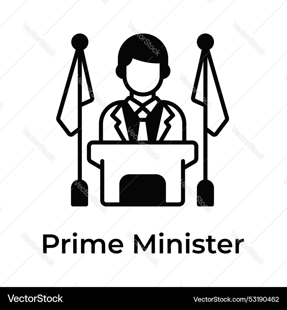 Prime minister Royalty Free Vector Image - VectorStock