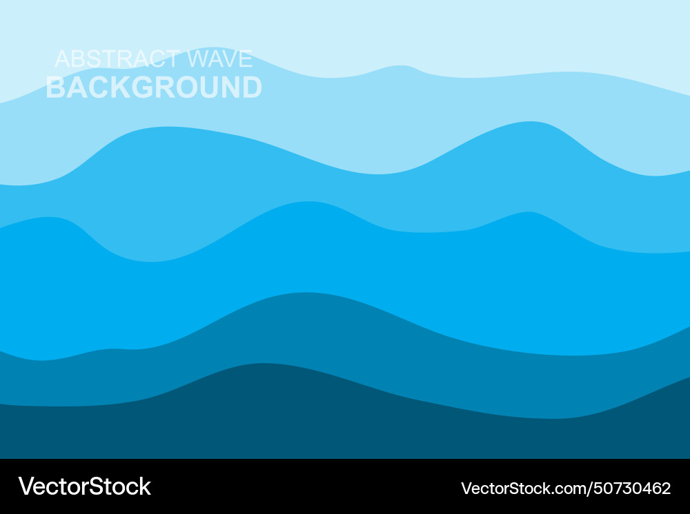 Water wave background design abstract blue ocean Vector Image