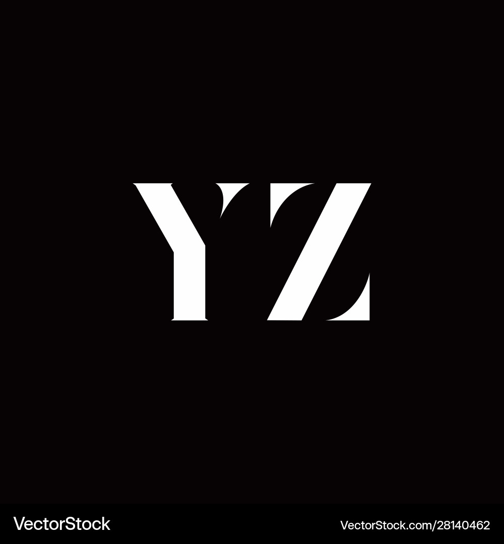 Yz logo letter initial designs template Royalty Free Vector