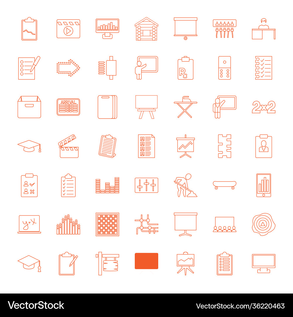 49 board icons Royalty Free Vector Image - VectorStock