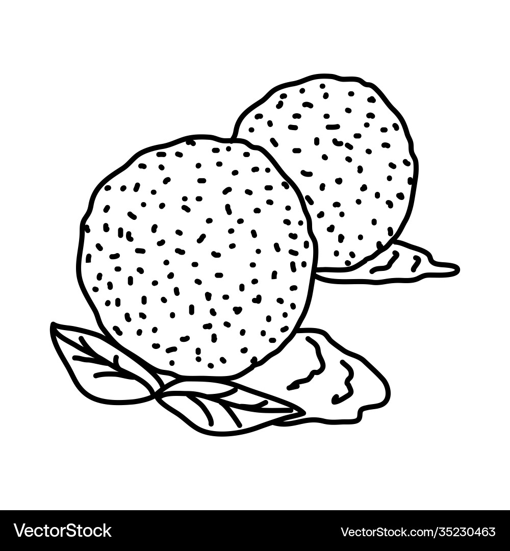 Arancini di riso icon doodle hand drawn Royalty Free Vector