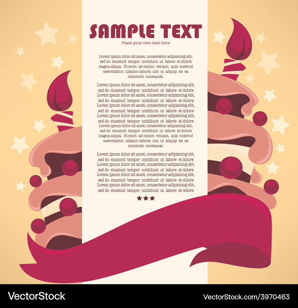 Birthday card Royalty Free Vector Image - VectorStock