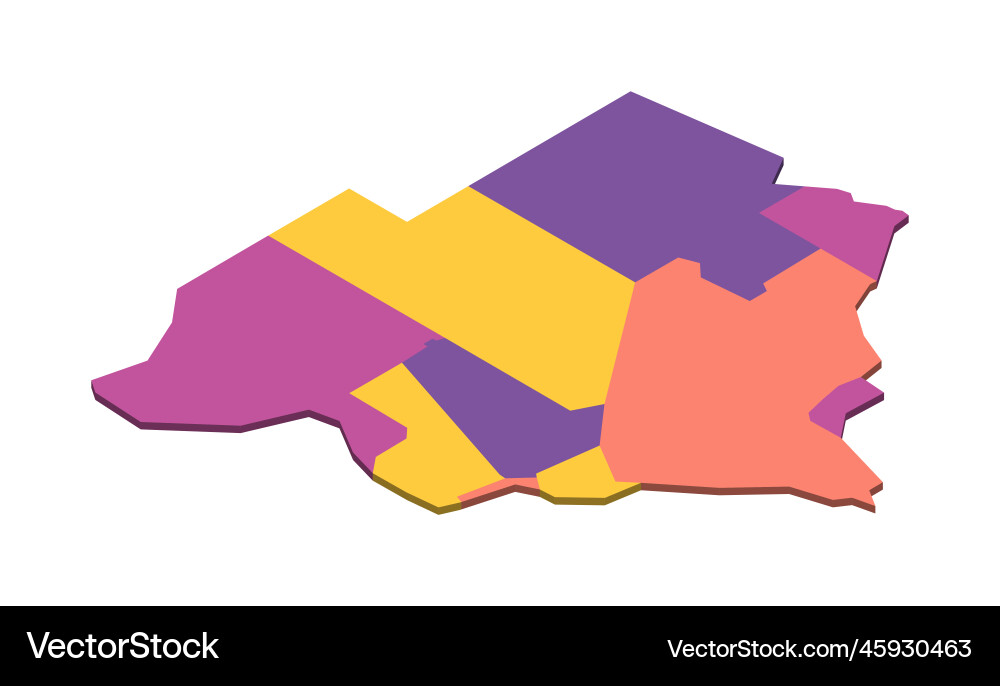 Botswana political map of administrative divisions