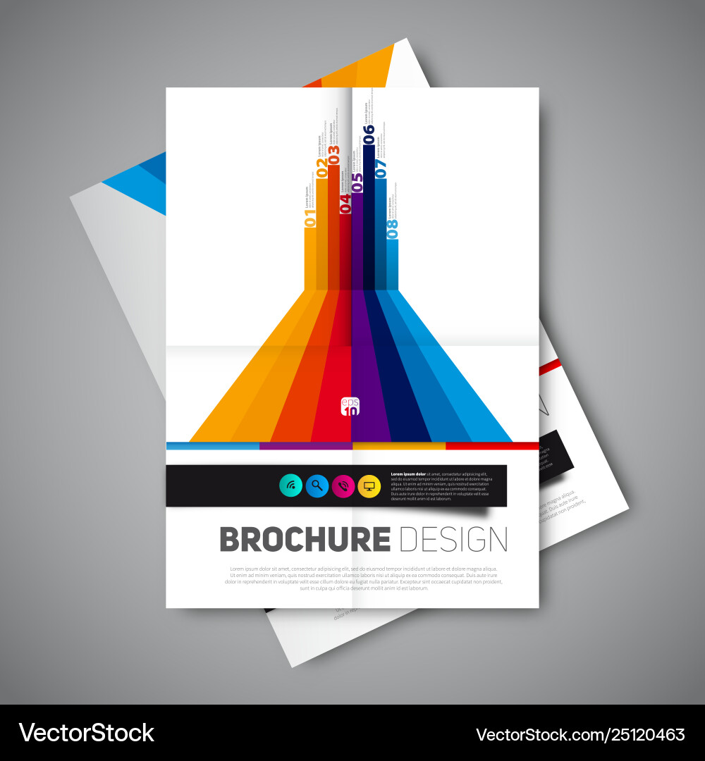 Brochure layout design image Royalty Free Vector Image