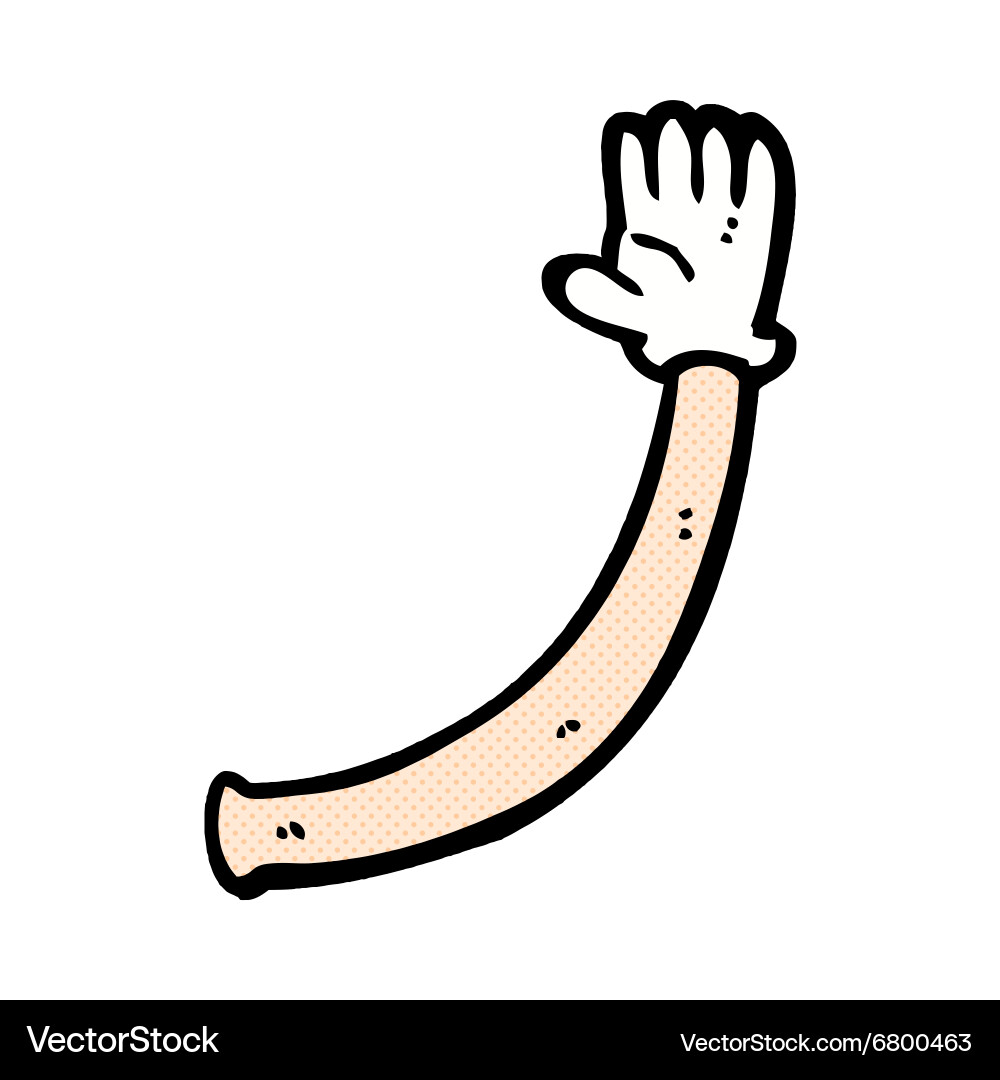Comic cartoon arm Royalty Free Vector Image - VectorStock